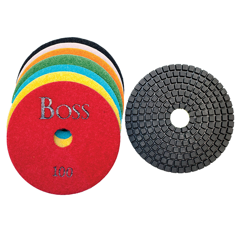 BOSS 4" Diamond Pads-1500G - Stone Boss